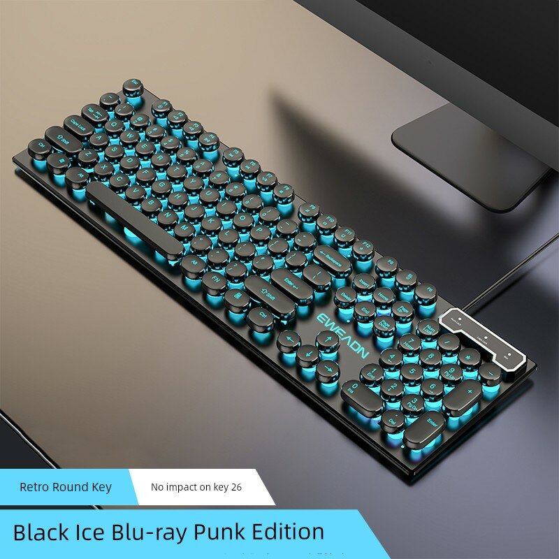 Комплект клавиатуры и мыши Forerunner GX30 с настоящим механическим ощущением, проводные клавиатура и мышь для