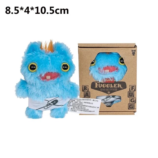 Мягкая игрушка Fuggler, забавный уродливый монстр Fuggs Baby Series, мистер Нидл, буйный кролик с большими глазами, странная плюшевая игрушка, подарок, мягкая игрушка 9 см