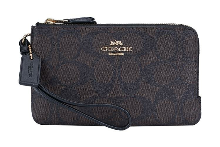 Комплект сумок COACH Corner Zip Monogram Canvas With Leather Pochette Mini