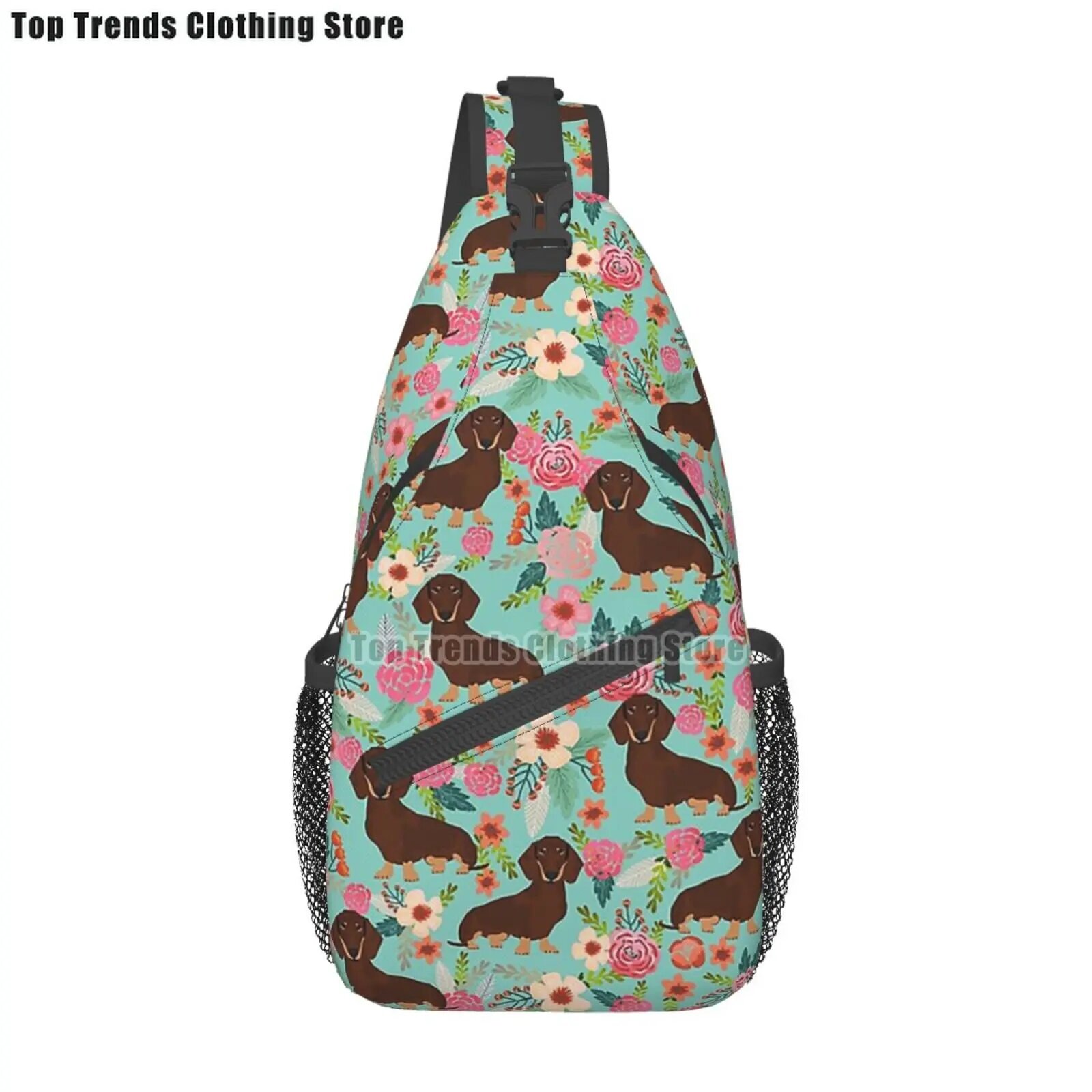 Fashion Gray Dachshunds Dackel Crossbody Sling Рюкзак-рюкзак The Wiener Dog Teckel Плечевая сумка для походов