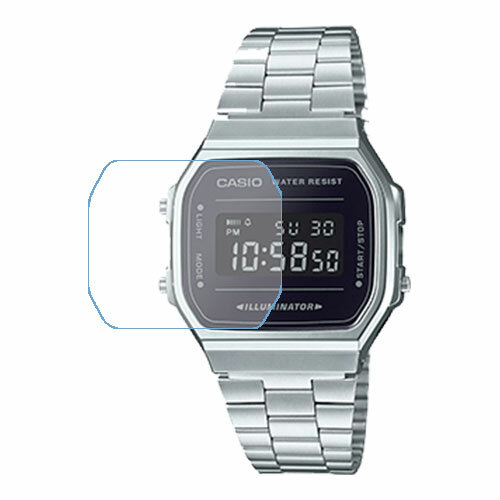 Скрин Мобайл защитный экран для часов Casio A168WEM-1EF из нано стекло 9H