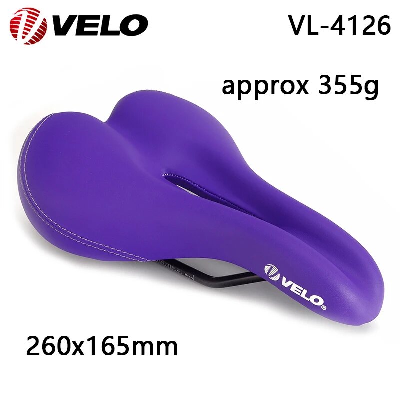 Велосипедное седло Velo VL-4126 для женщин Фиолетовый, VL-4126 Purple 1pc
