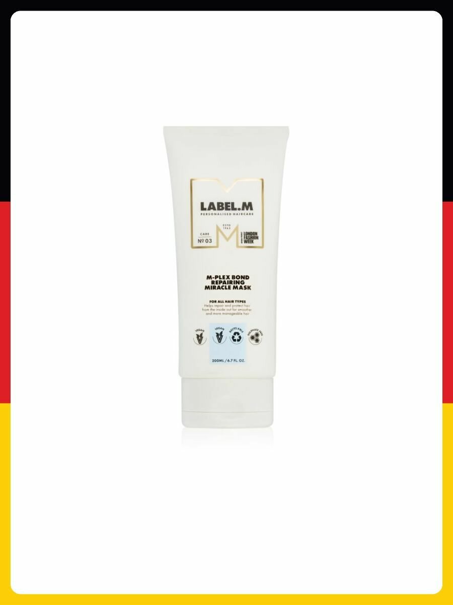 Маска для волос Label.M M-Plex Bond Repairing Miracle Mask deep-acting nourishing mask for all hair types, 200 мл