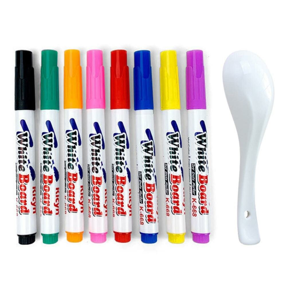8/12 Pcs Magical Water Painting Pen Toy Whiteboard Dry Erase White Board Marker Student Children Drawing