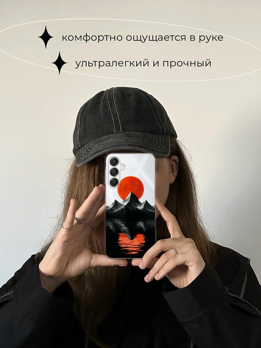 Силиконовый чехол на Samsung Galaxy A16 / Самсунг А16 с принтом Черная гора 3 — фото 1