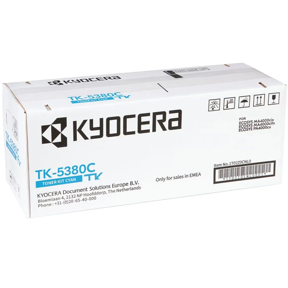 Тонер-картридж Kyocera TK-5380C 1T02Z0CNL0 синий для ECOSYS PA4000cx, MA4000cix, MA4000cifx ,10 000 стр.