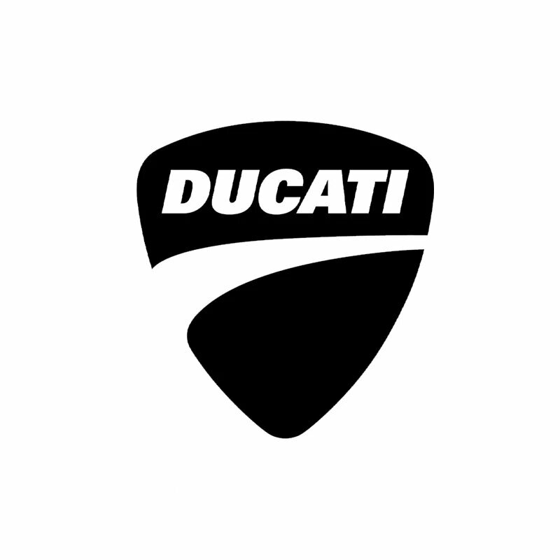 Наклейки Ducati Style A black для мотошлема