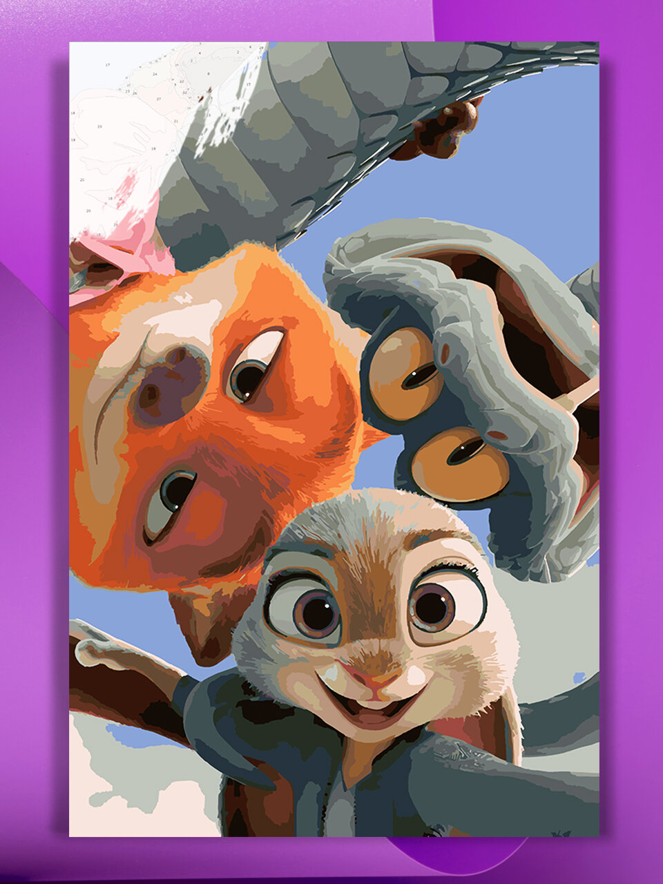 Картина по номерам на холсте Зверополис 2, 40 х 60 см