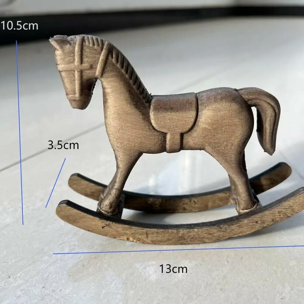Статуэтка лошади-качалки, поделки из дерева, украшение рабочего стола в гостиной