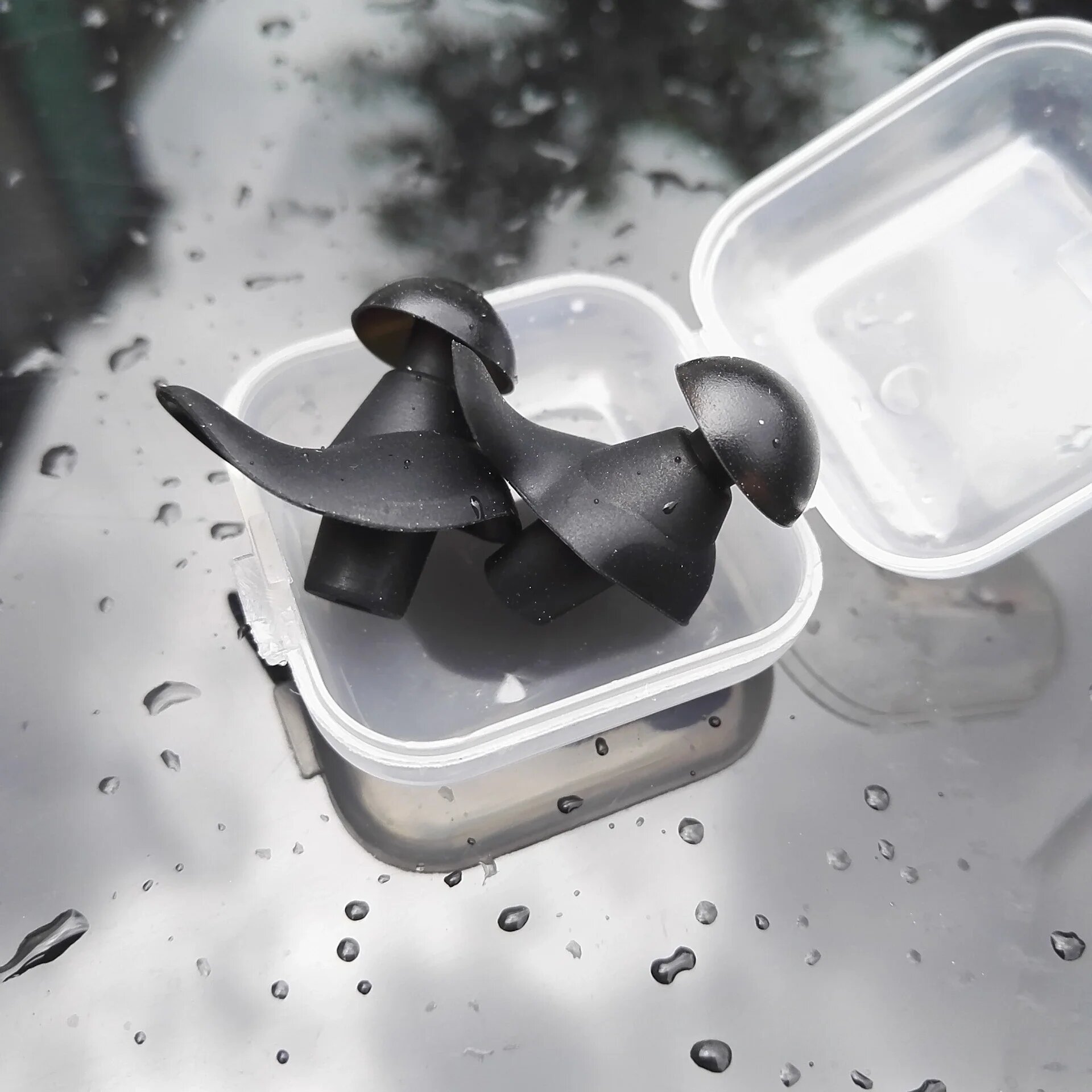 Водонепроницаемые беруши для плавания MOONBIFFY Серый, черный