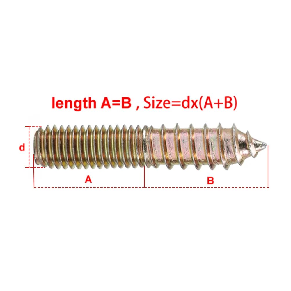 Zimir оцинкованные саморезы с двойной резьбой M4-M10 M6x40mm (20pcs), Full Thread