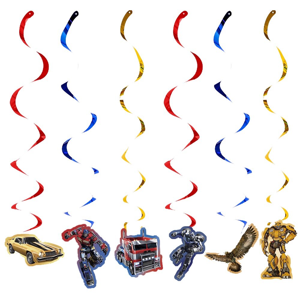 Трансформеры: Праздничные украшения, прочные пластиковые тарелки, мягкие бумажные салфетки и стильная скатерть.