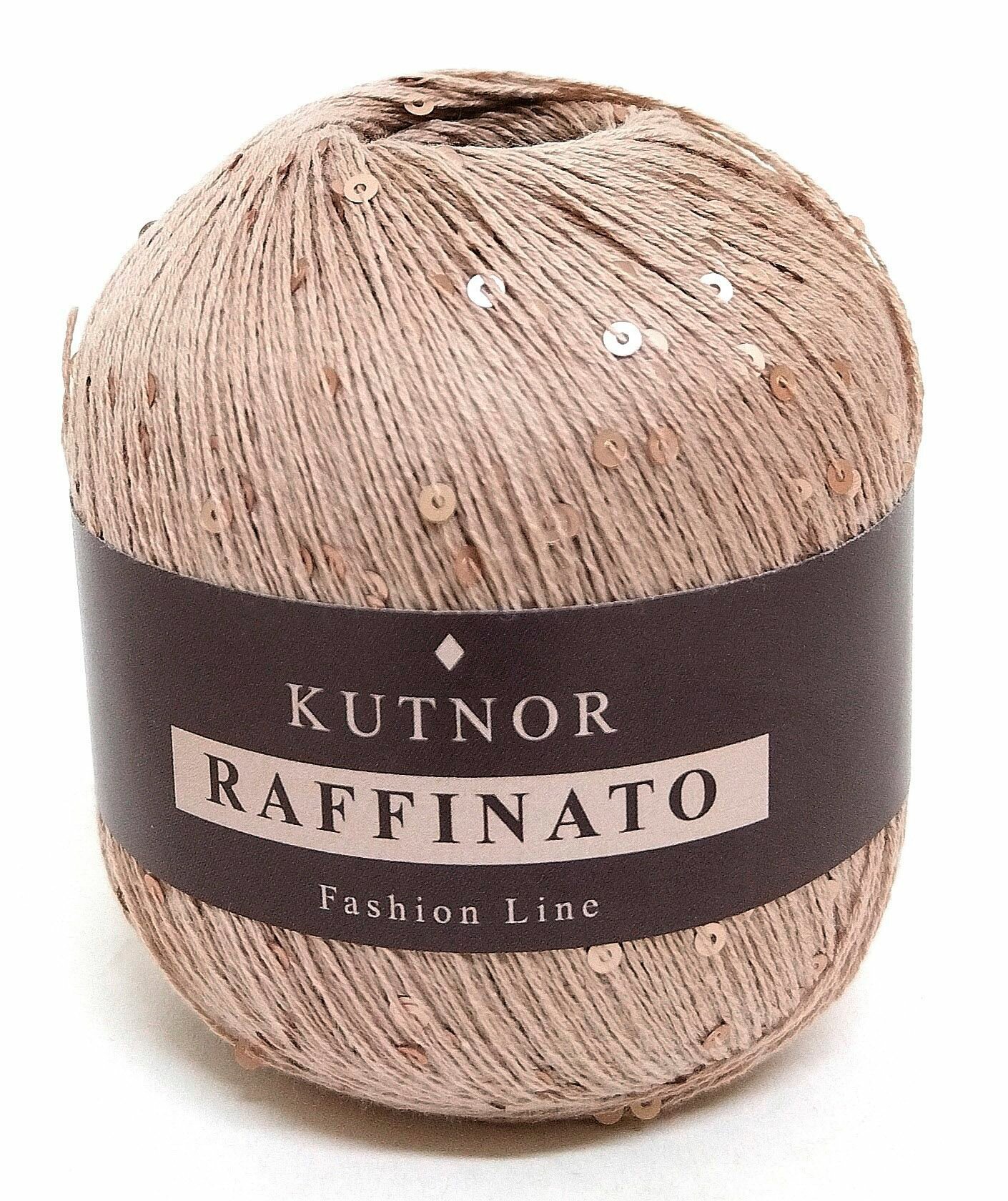 Пряжа c пайетками Kutnor Raffinato (052) 1 моток 50 г/415 м