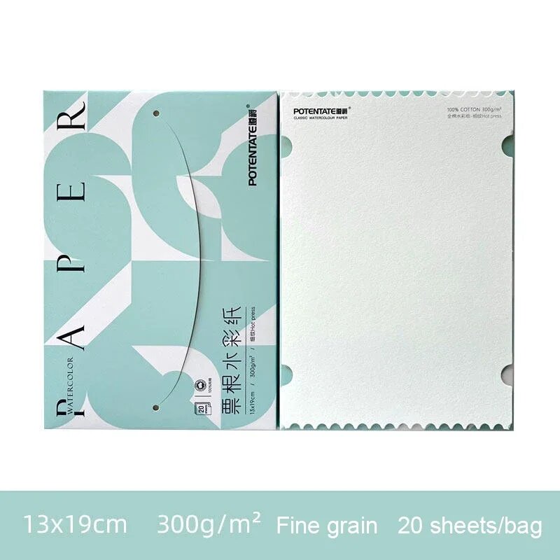 Акварельная бумага для штампов POTENTATE 20 листов Green 20pcs B