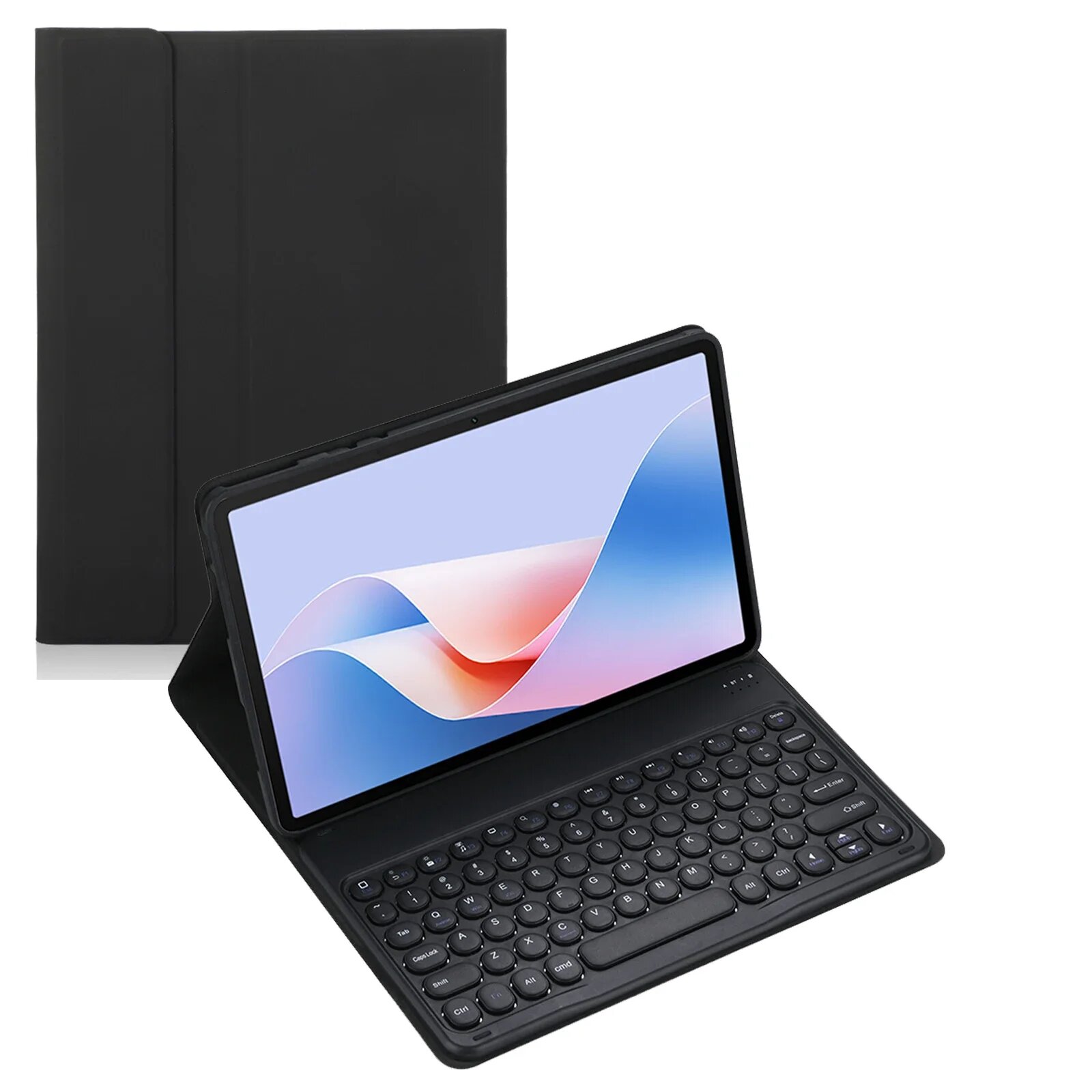 Круглый чехол с клавиатурой для HUAWEI MediaPad M5 Pro 10,8 дюйма CMR-W09/AL09/AL19 планшета, чехол с клавиатурой и мышью (черный)