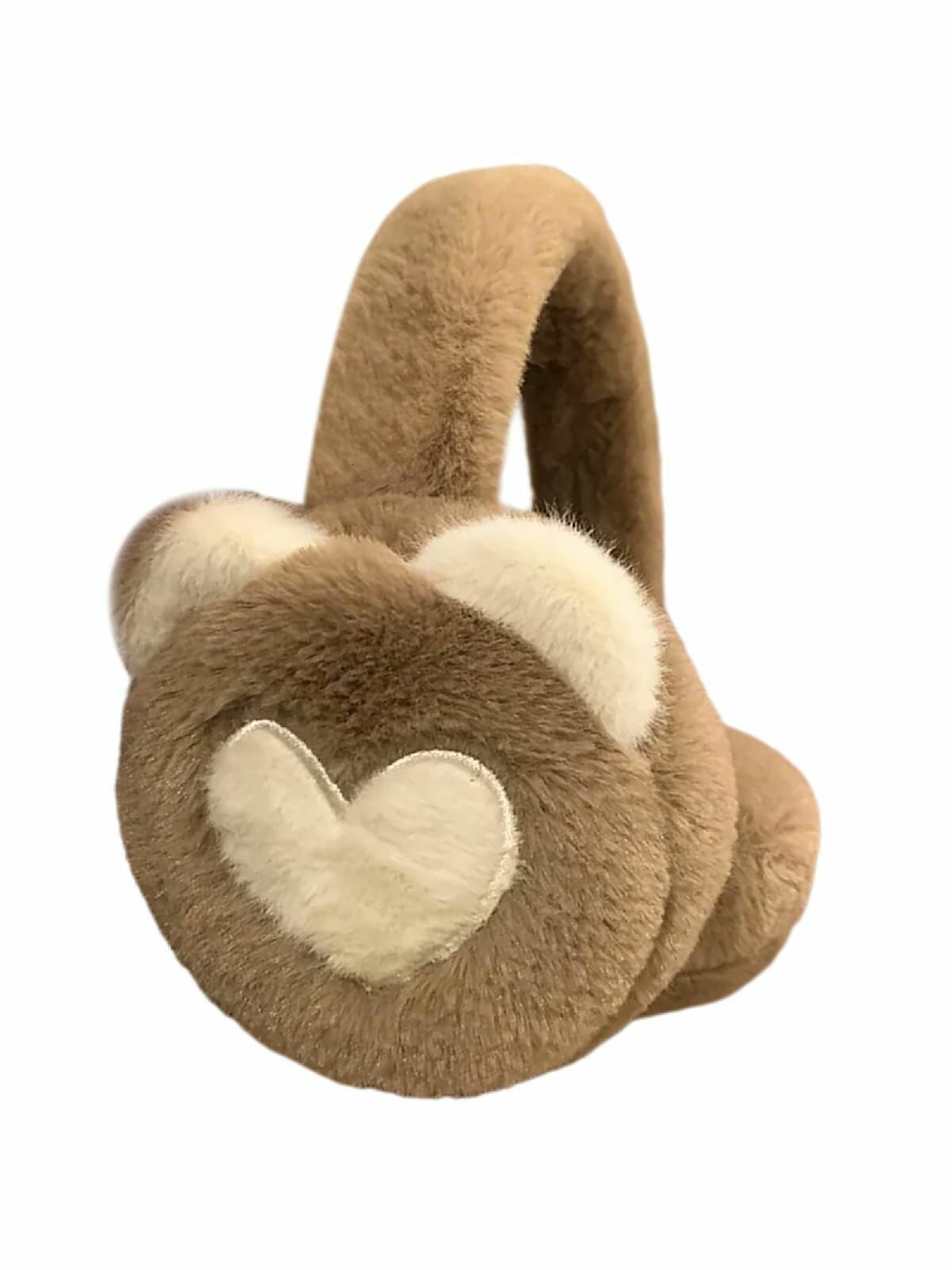 Наушники меховые, Теплые зимние плюшевые наушники_D