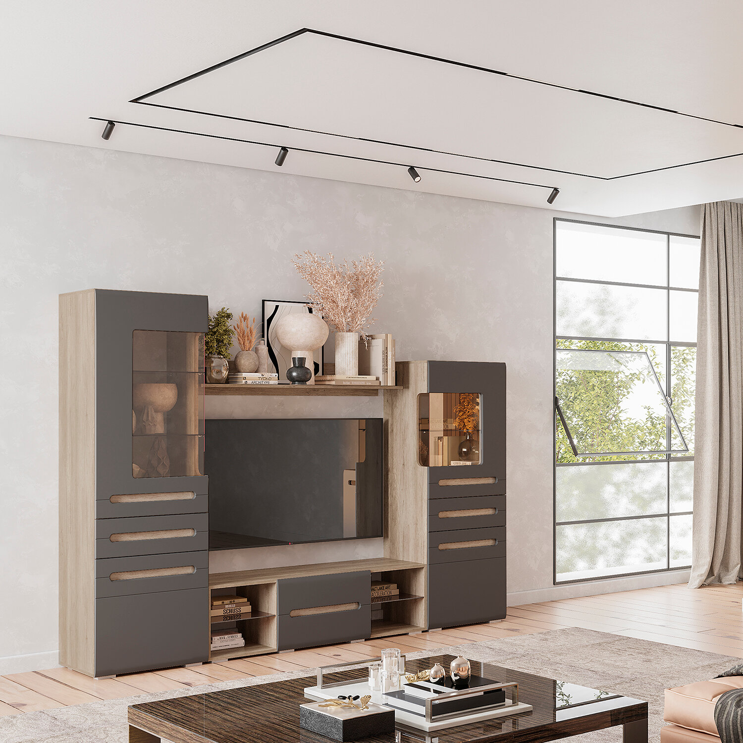 Тумба под ТВ и полка "Наоми" ТБ-16