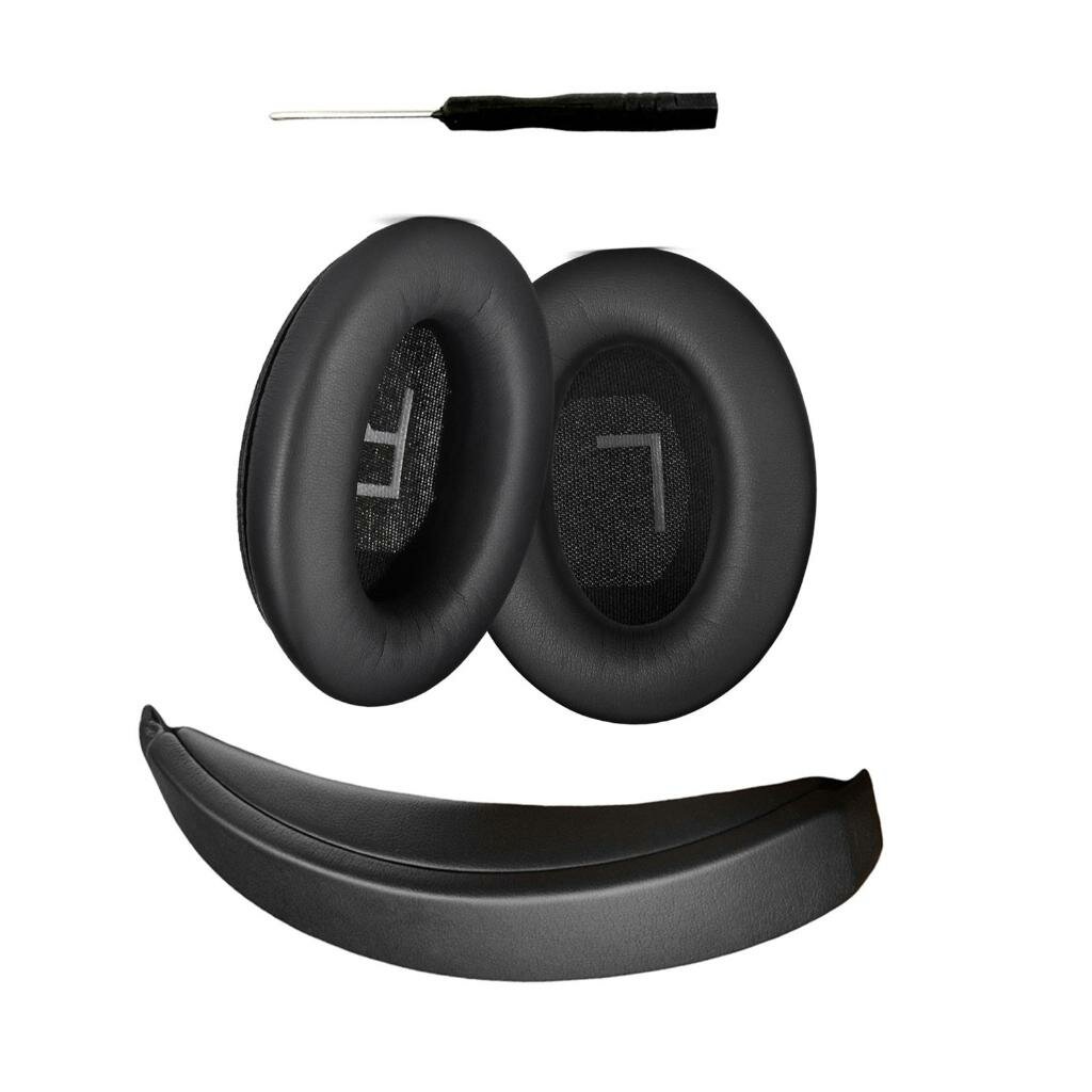 Амбушюры из пены с эффектом памяти для QC35 QC35II QC45 QCSE, Черный