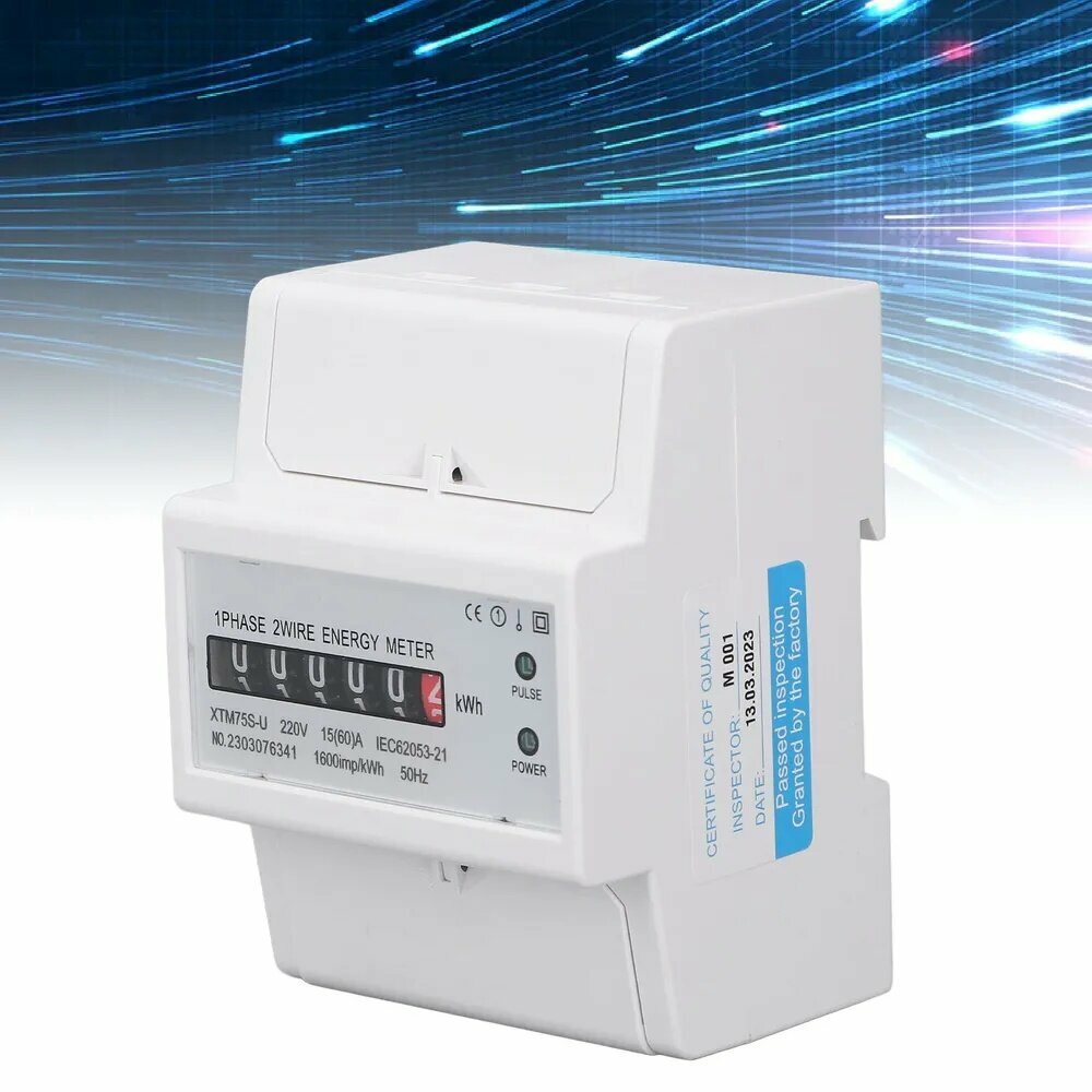 Электрический и электротехнический, однофазный рельсовый счетчик 4P meter