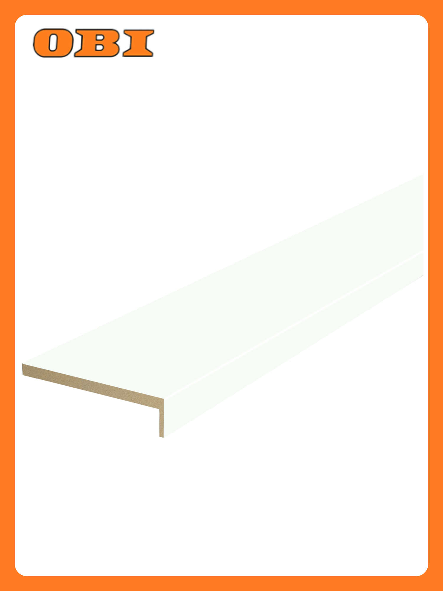 Наличник VELLDORIS Emalux, МДФ, белый, телескопический, 2440x70x8 мм