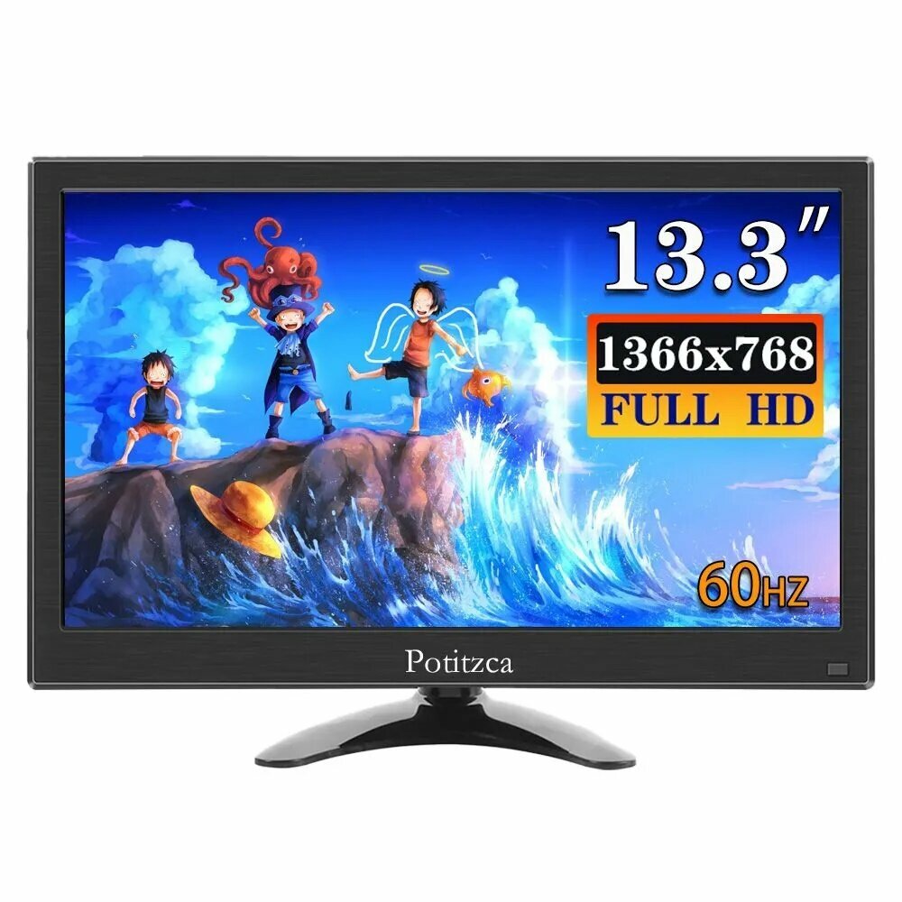 13.3" Монитор 13.3-NO-TOUCH-1366X768-BNC, черный