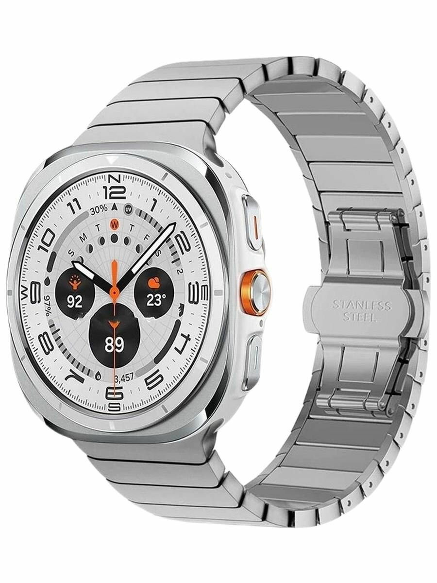 Блочный ремешок для Samsung Galaxy Watch Ultra Invisible Steel