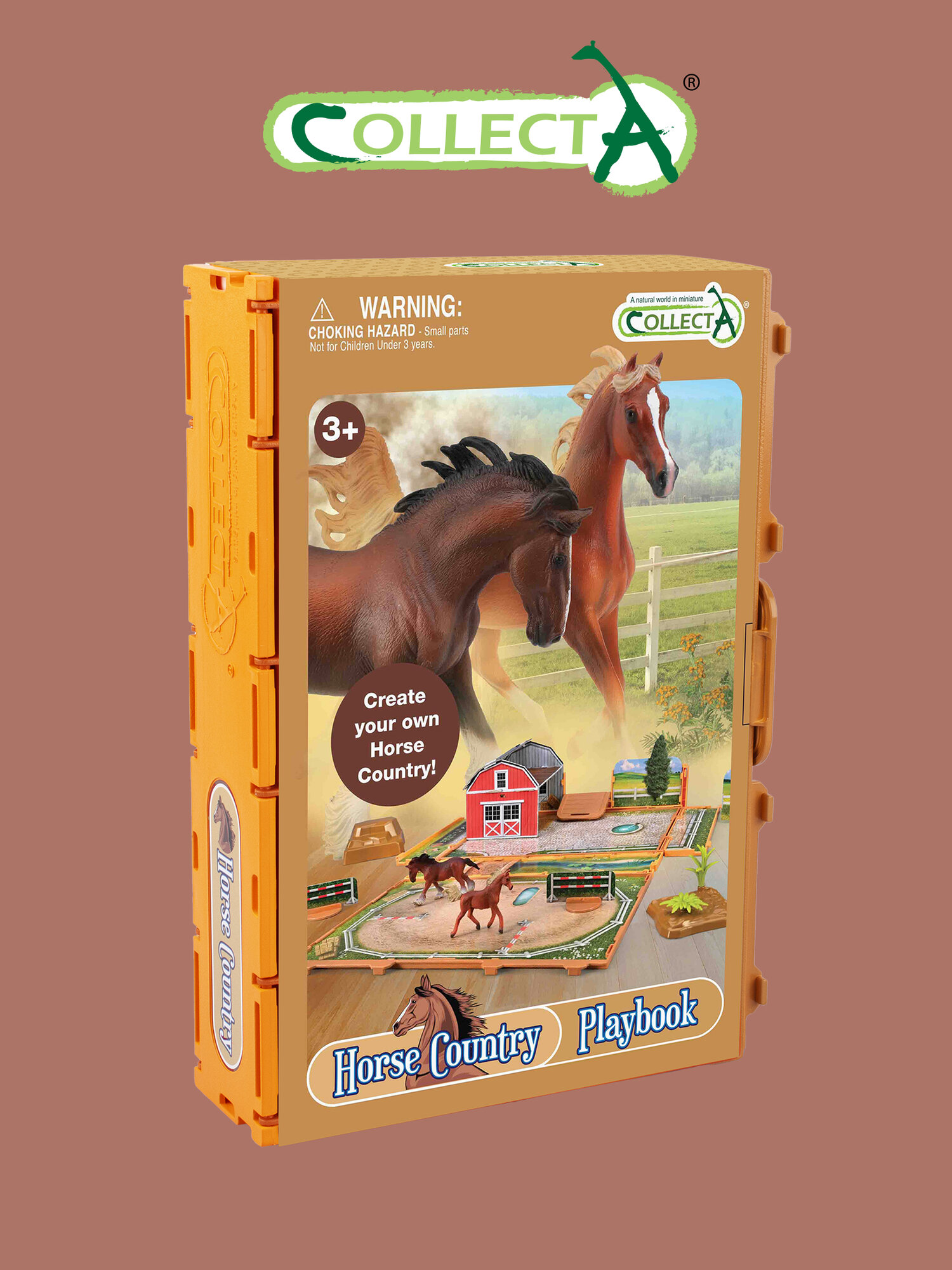 Набор игровой Collecta Лошади на ферме и игровым полем, A1217