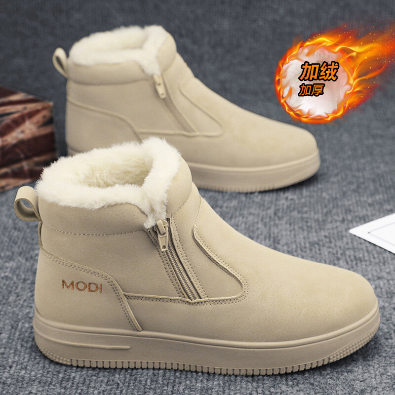 JYL Мартенсы Мужчины Осень Теплые Антискользящие Кожа/F916 Khaki