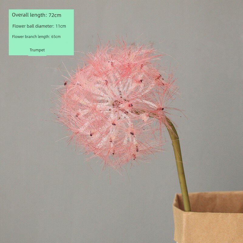 Искусственный одиночный цветок одуванчика, искусственный букет на длинном стебле, одиночная ветка, декор для оформления