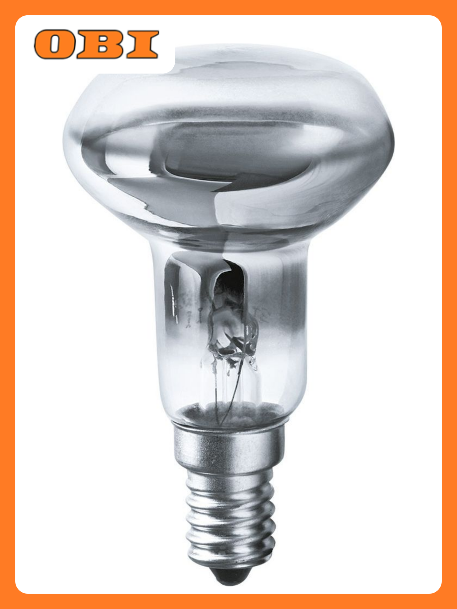 Лампа накаливания Navigator NI-R50, зеркальная, E14, 60Вт, 450лм, срок службы 1000ч