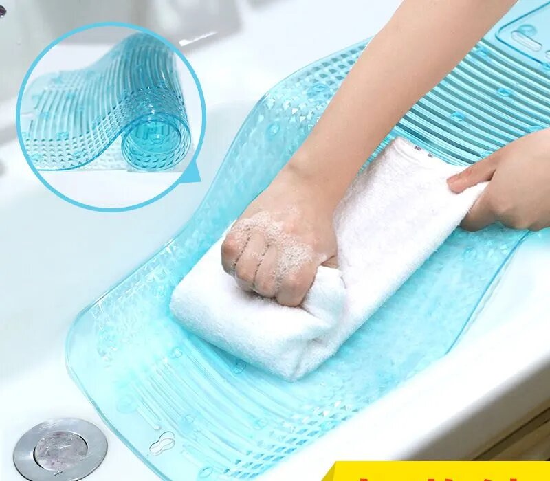 Стиральная доска силиконовая для стирки белья, портативная, голубая