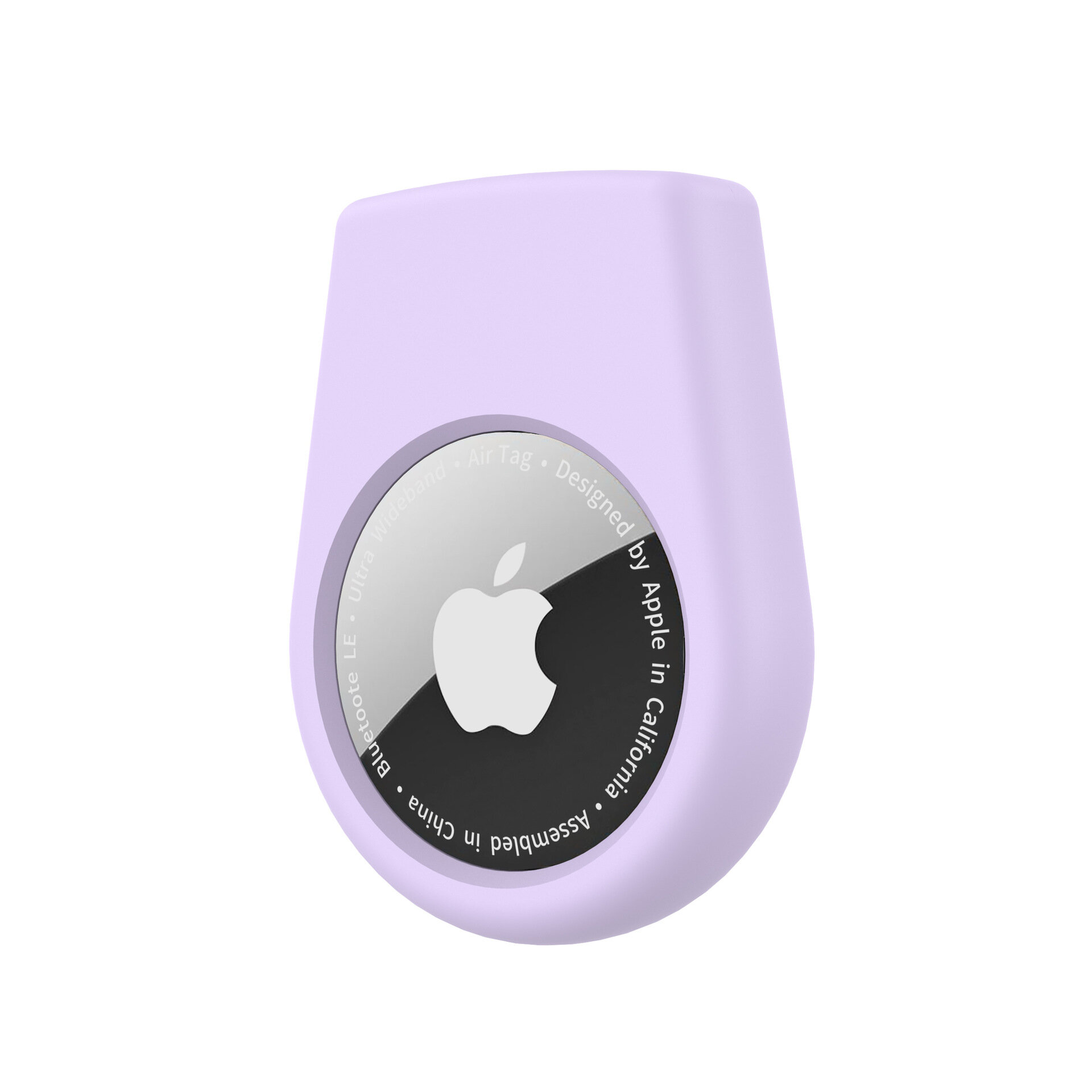 Прочная силиконовая защитная накладка для Apple AirTag с креплением-зажимом, фиолетовый цвет, надежная защита от потери