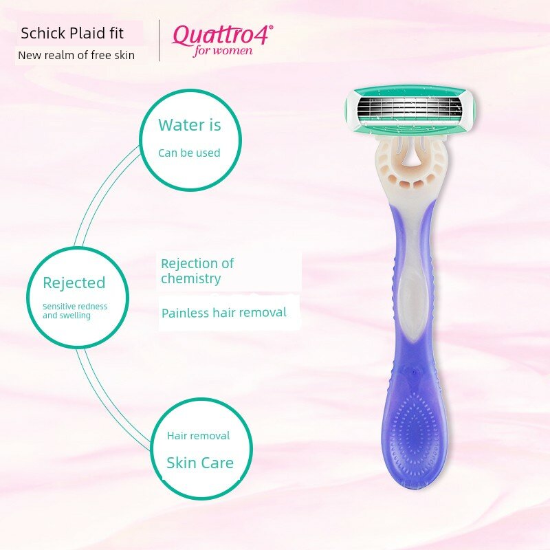 Женская бритва Watsons Schick для бритья волос на подмышках и ногах, сменные лезвия Silk, головка с мыльным покрытием