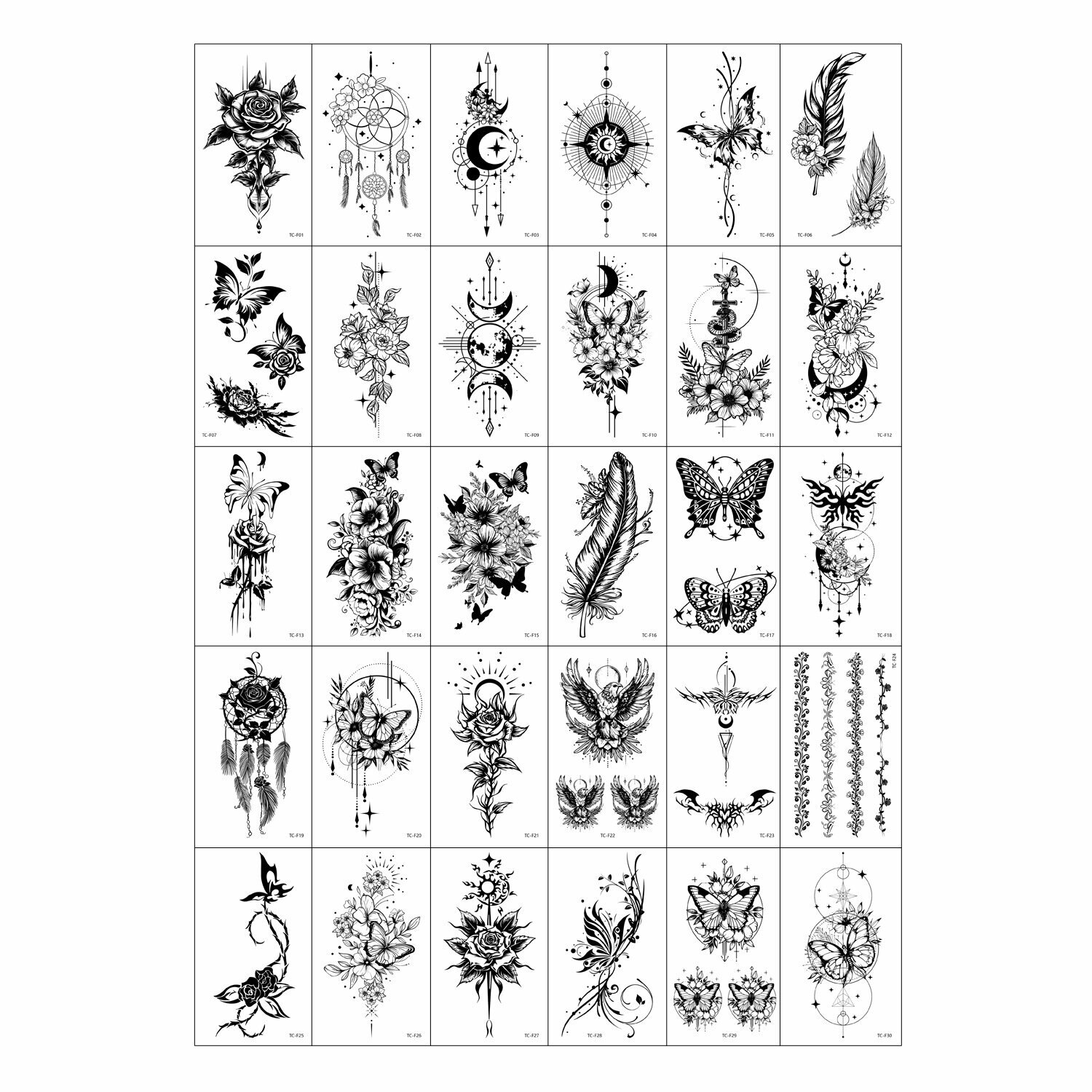 Минималистичный цветочный дизайн татуировки, стильный и модный, идеально подходит для женщин.