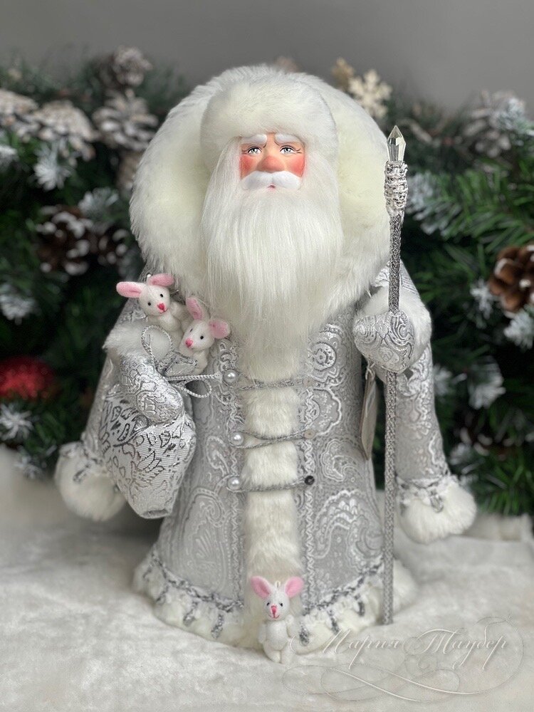 АртМороз Дед мороз русский 33см, новогодняя игрушка под ёлку, авторская кукла ручной работы