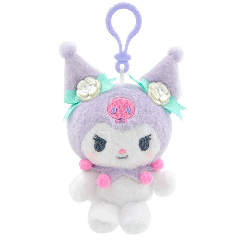 Официальный плюшевый брелок Sanrio Kuromi, кукла Kuromi, подвеска для сумки, интернет-знаменитость, шарм для сумки для женщин