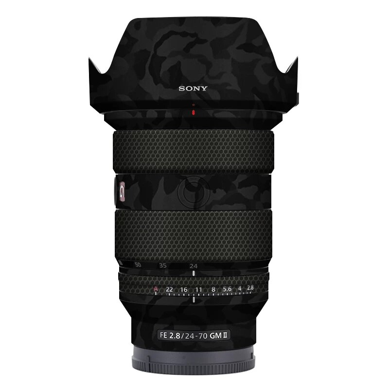 Защитная пленка для объектива Sony FE 24-70mm F2.8 GM II с дизайном Shadow Camouflage Black, 3M клейкая основа