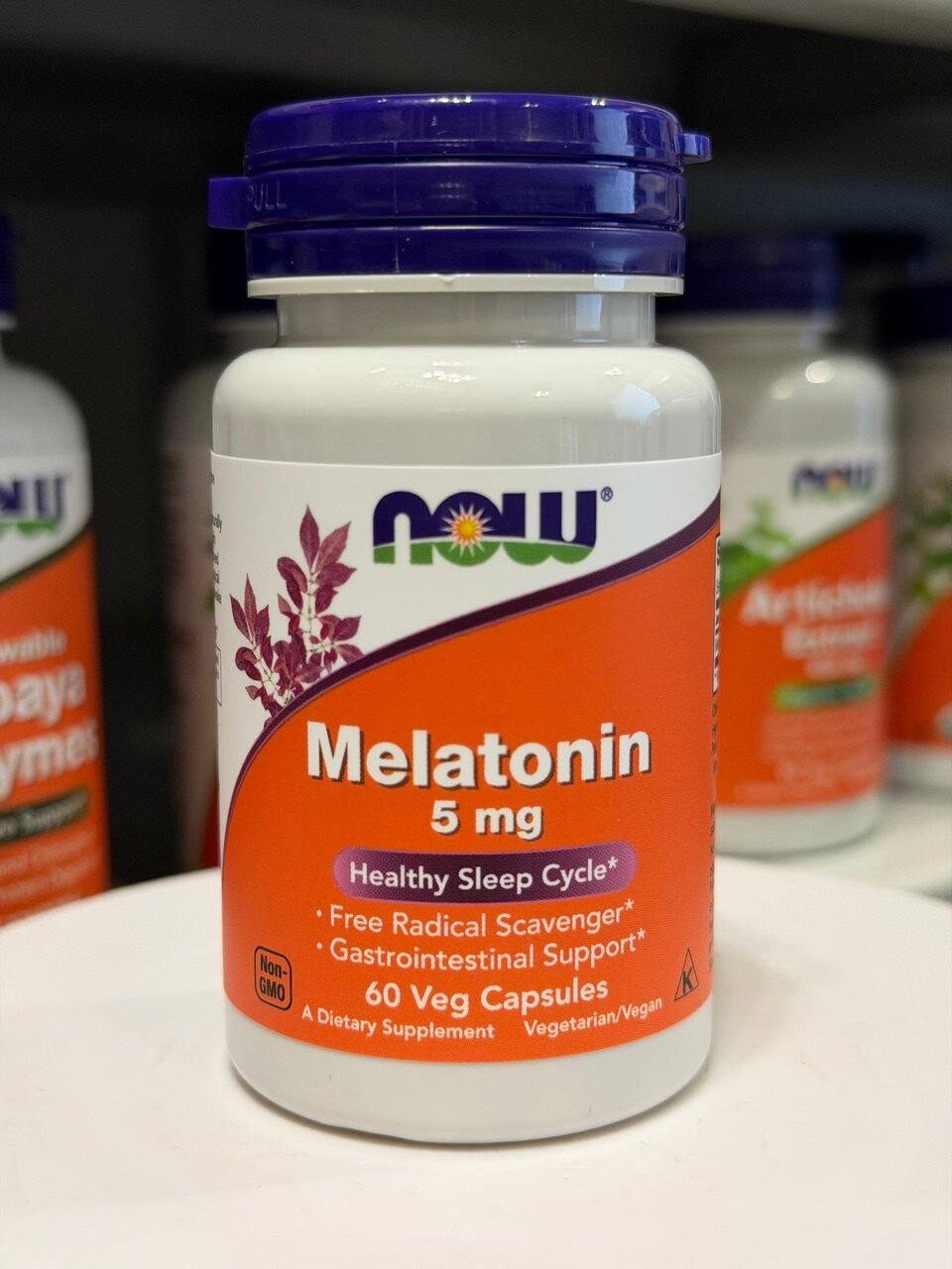 NOW Melatonin 5 mg, 60 капсул