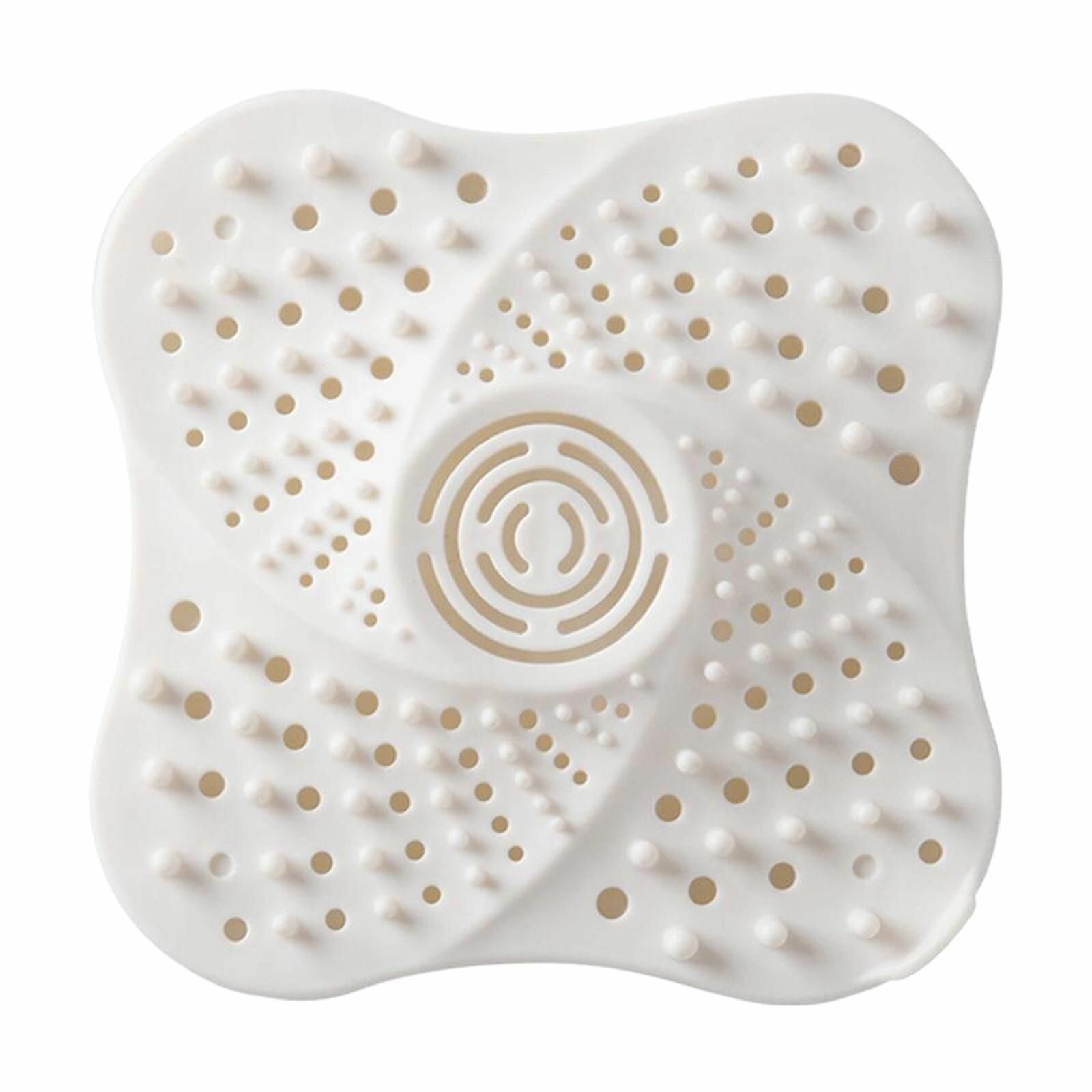 Белый фильтр-уловитель для слива в ванной, предотвращает засорение душа и раковины