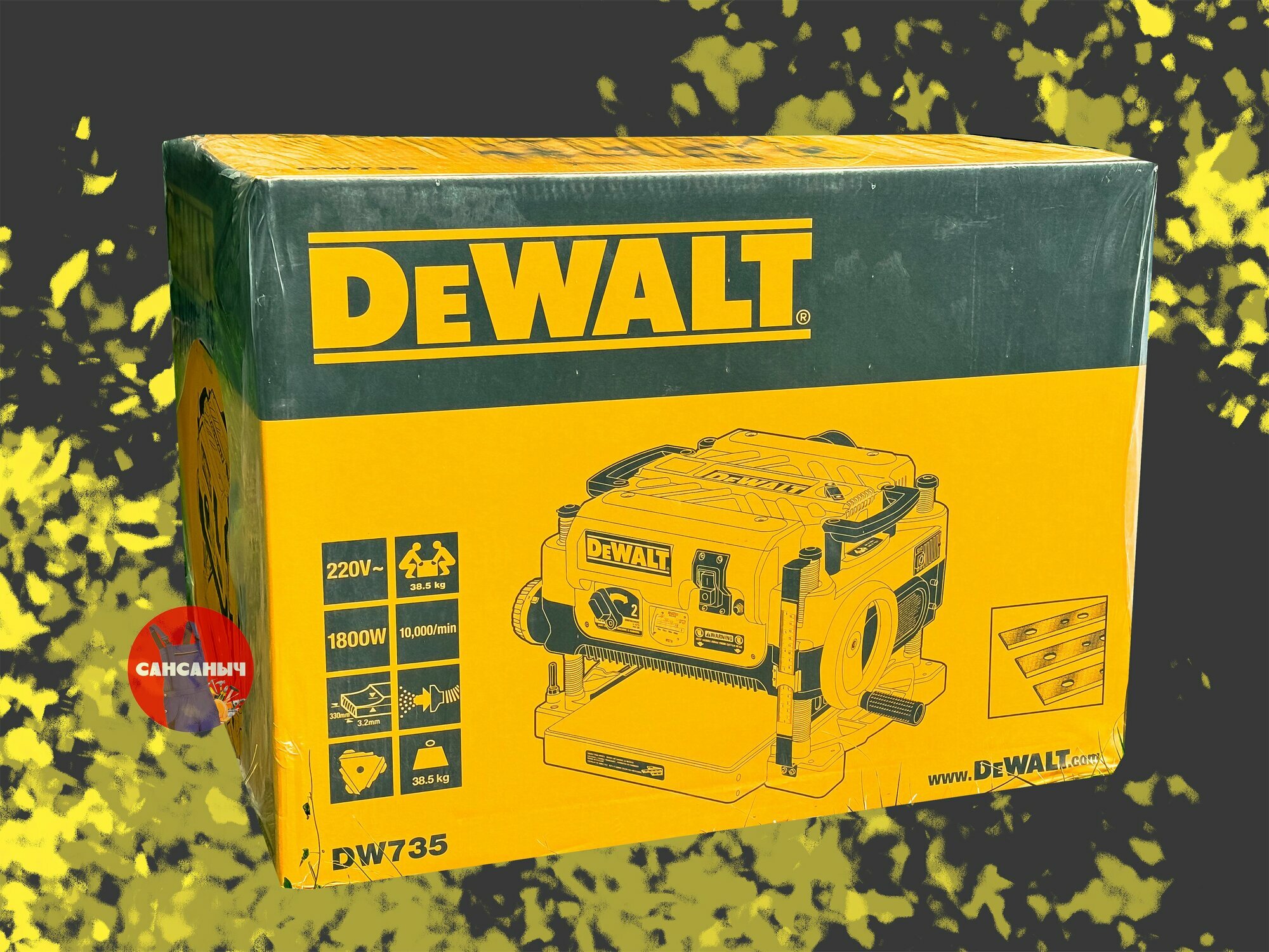 Рейсмусовый станок DeWALT DW735 с навесными столиками DW7351