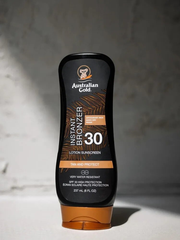 Солнцезащитный лосьон Australian Gold, с бронзатором, SPF 30