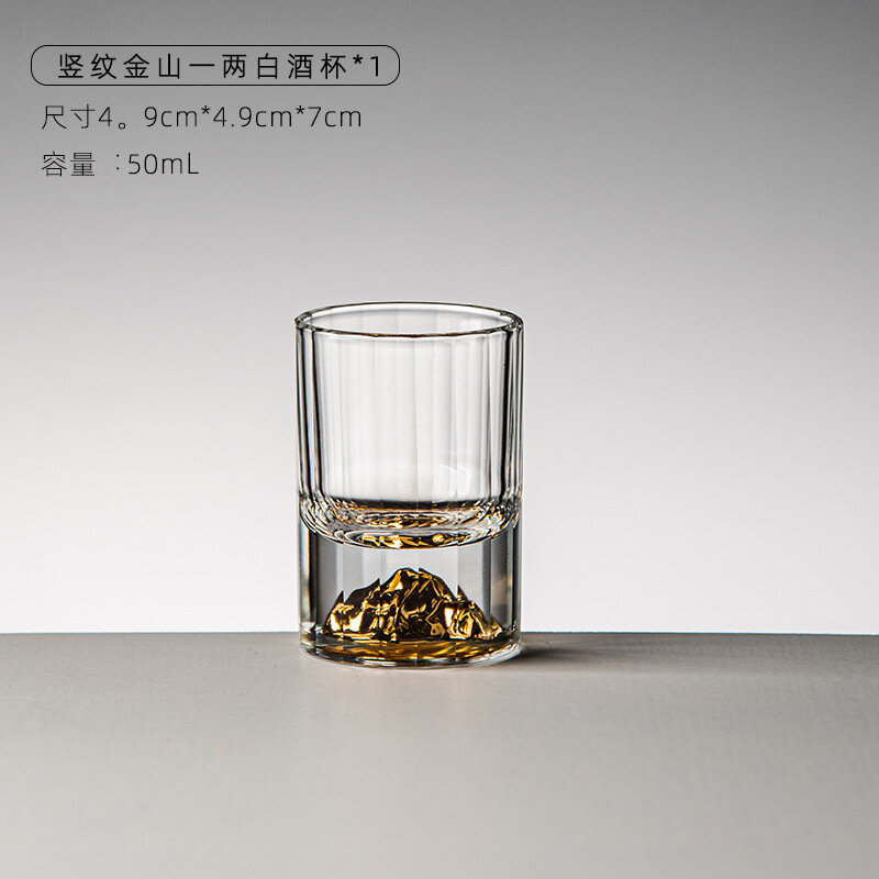 Легкий роскошный стиль китайский кристалл Золотая фольга белый бокал для вина Бытовая Личность ретро Цзиньшань один или