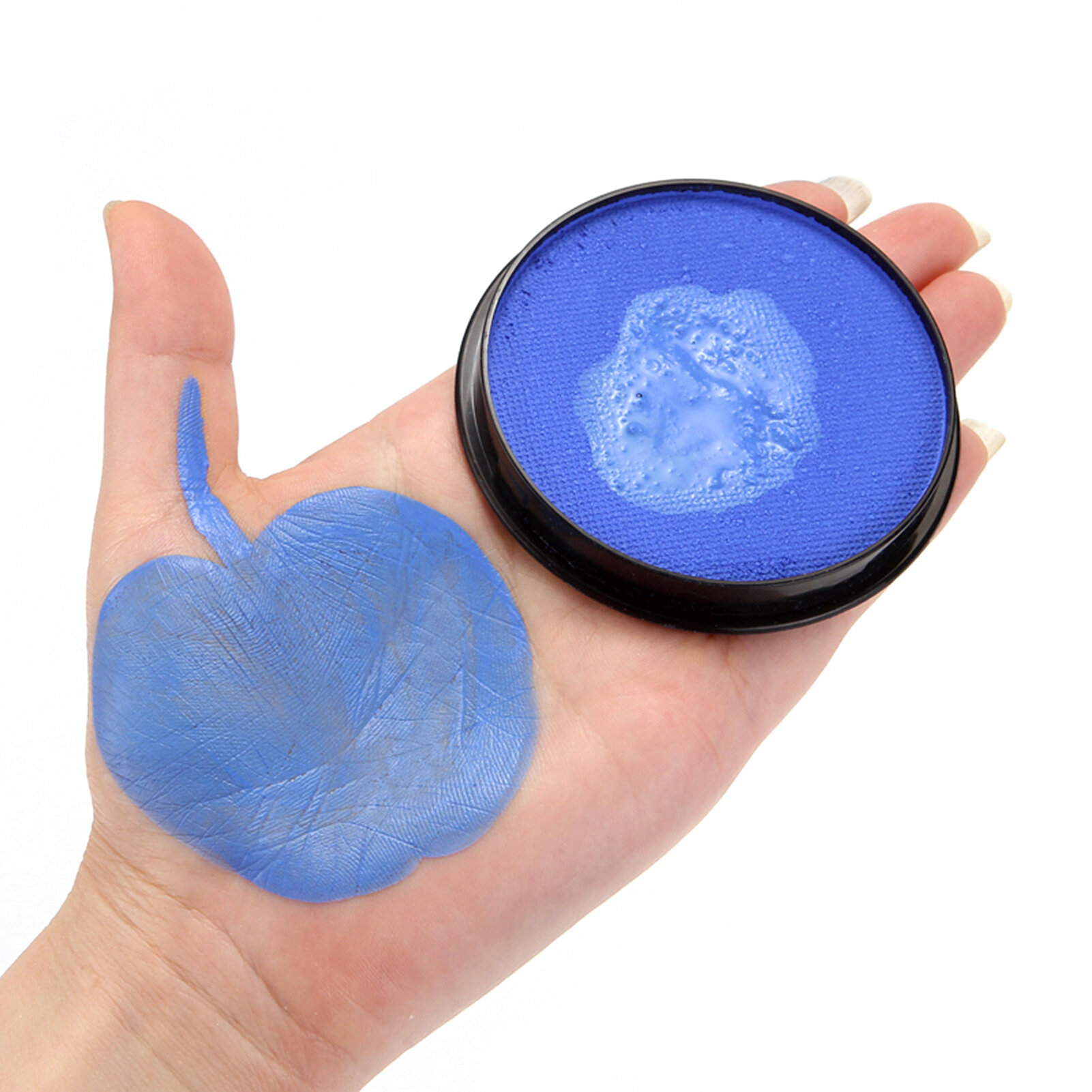 Краска для лица и тела на водной основе, пигмент для рисования, безопасная, легко смываемая, для детей и взрослых, Хэллоуин, косплей, костюмированные вечеринки, фестивали, творческие материалы, 14 цветов (Белый/Королевский