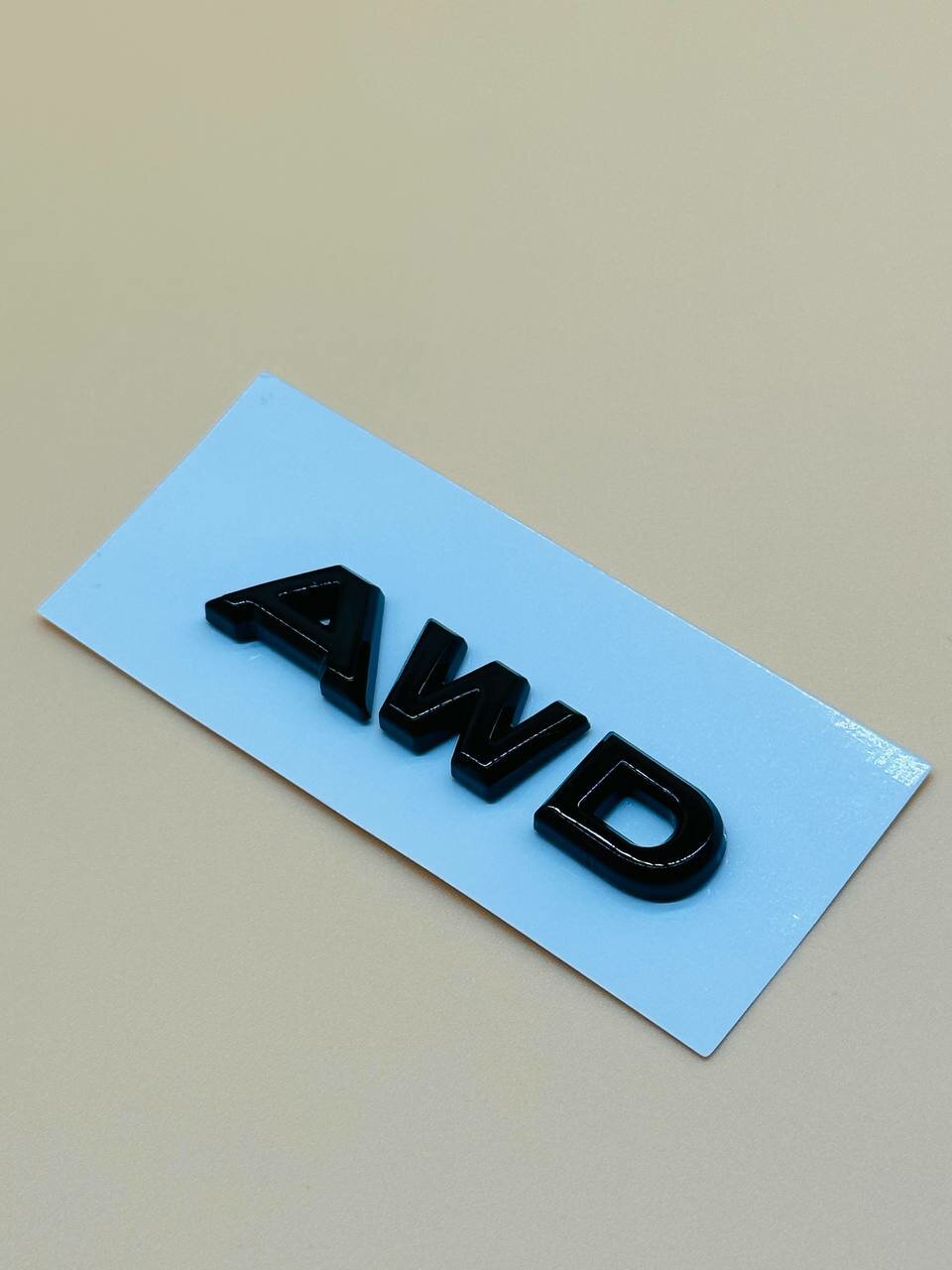 Шильдик Наклейка AWD Чёрный Глянец ABS Mini