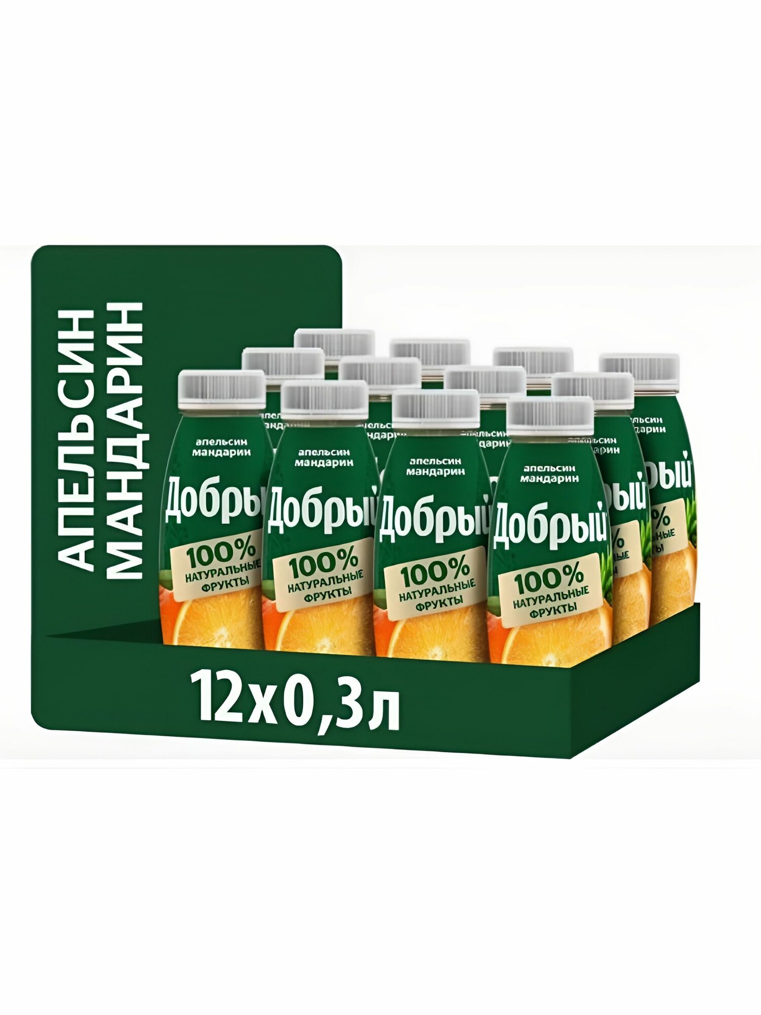 Напиток сокосодержащий Добрый с апельсином и мандарином, 300 мл. Упаковка 12 шт.