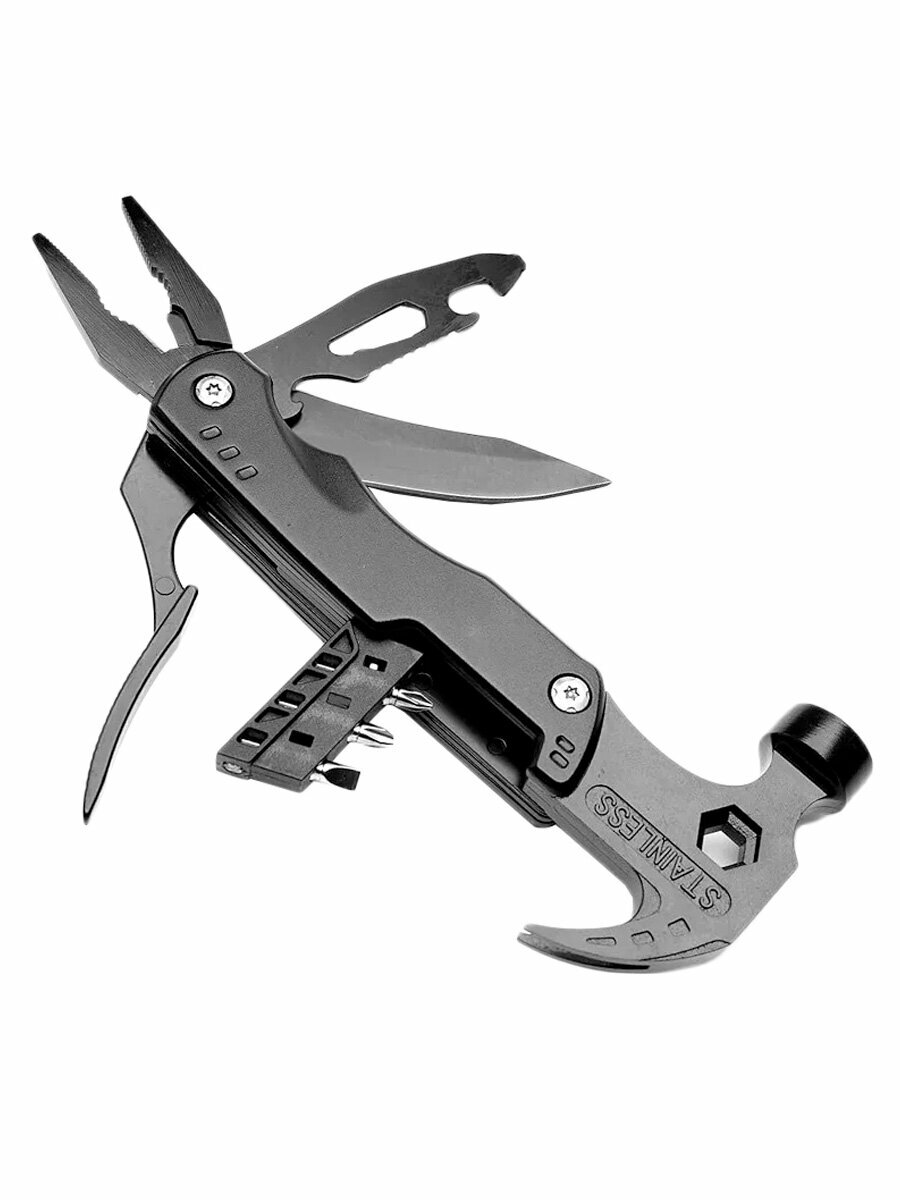 Мультитул SUNTEK Multitool Hammer With Pliers Black (017F)