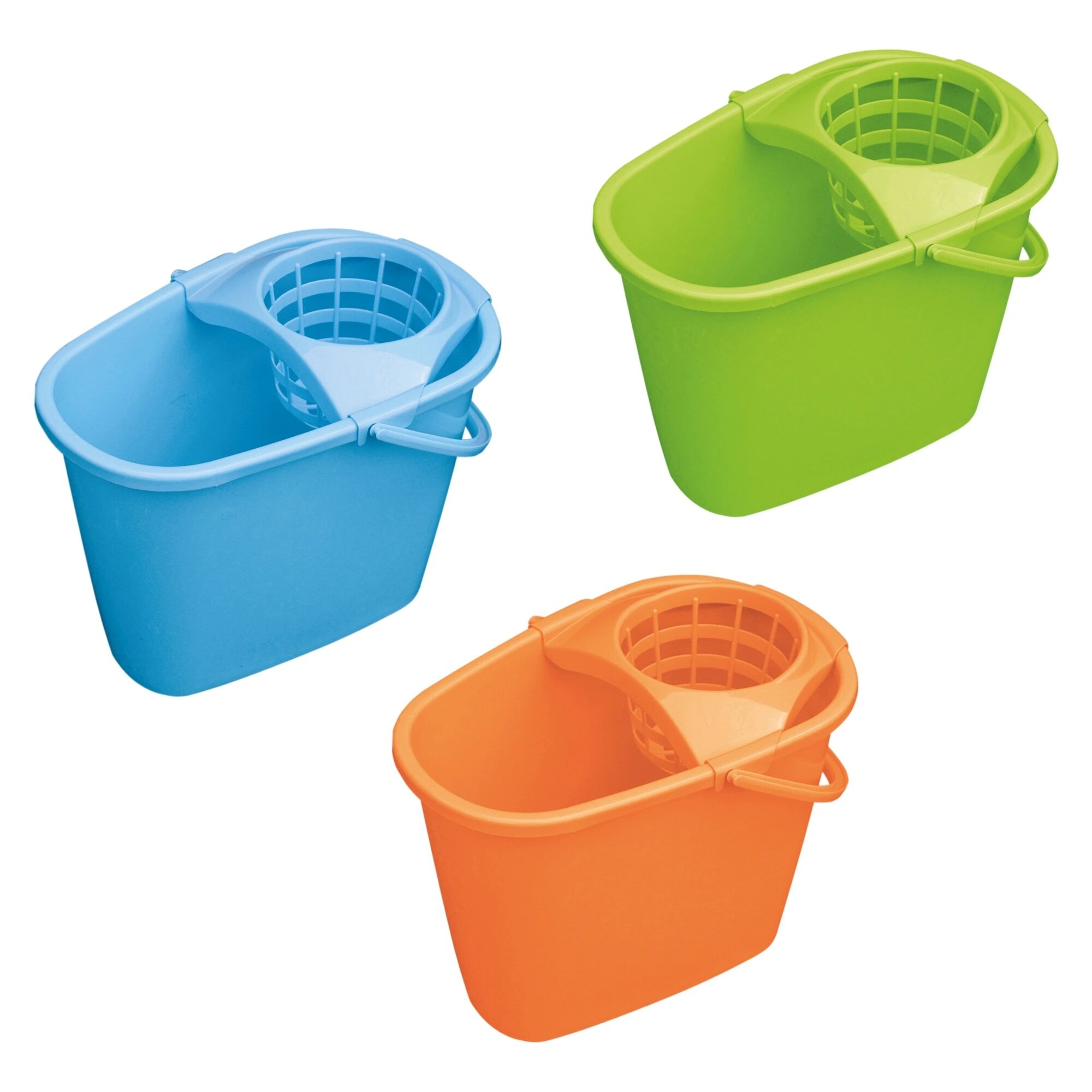 Ведро овальное с отжимом "Azur" 8 л, 1 штука, разноцветный принт, полипропилен, для швабры