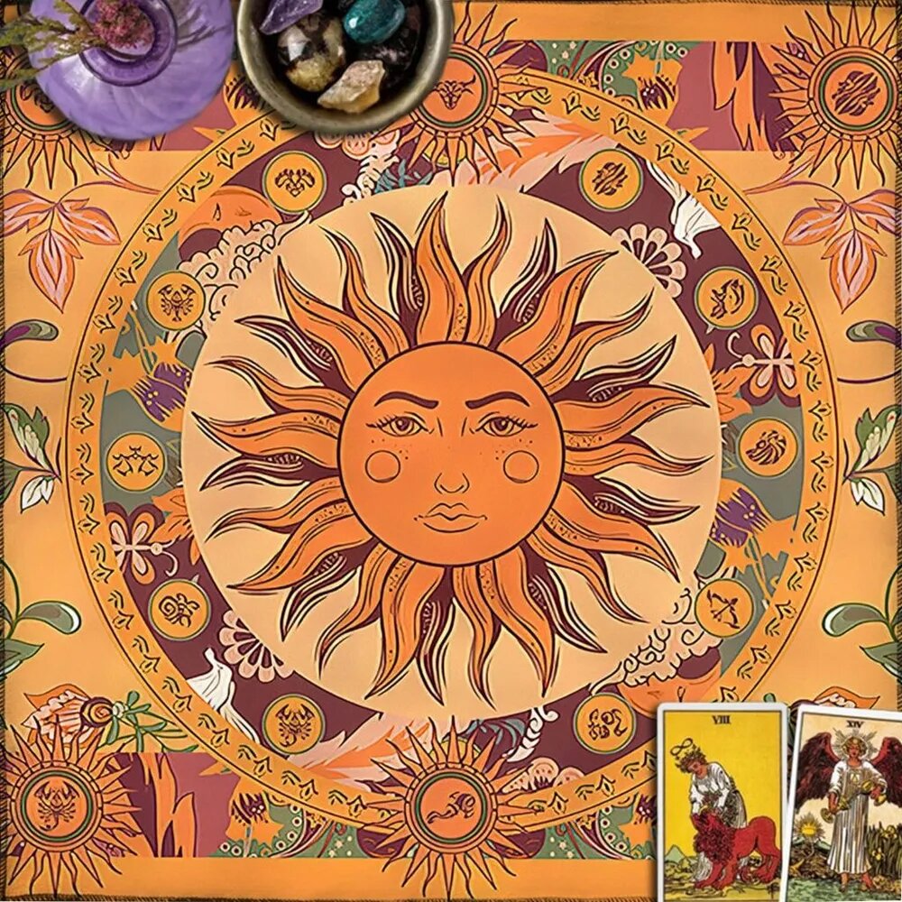 1 Бог Солнца 12 знаков Зодиака Таро Скатерть-211 75x75 см