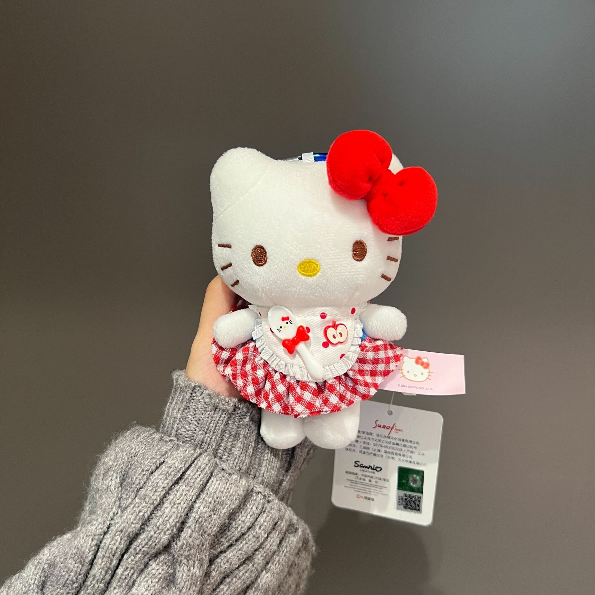 Настоящий апельсиновый шеф-повар милый фартук котенок милый плюшевый подвеска игрушка рюкзак брелок