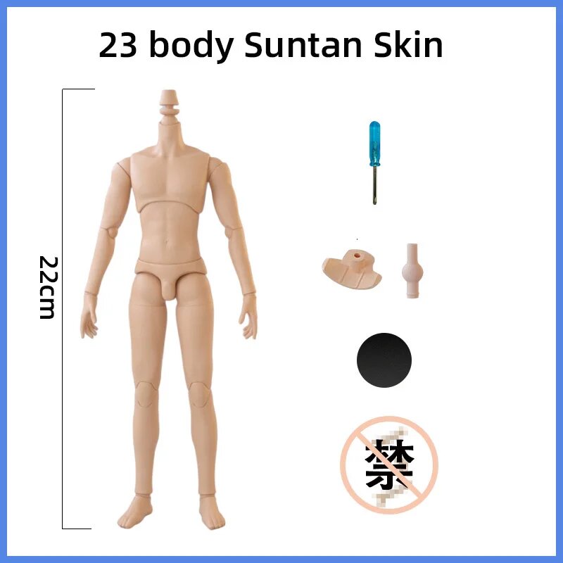 Тело для куклы 22 см Suntan Skin, XiDonDon, Blyth GSC